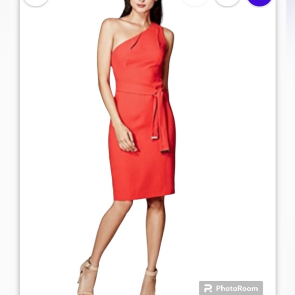 Marciano | Dresses | Marciano Lady In Red One Off Shoulder Classic Mid ...